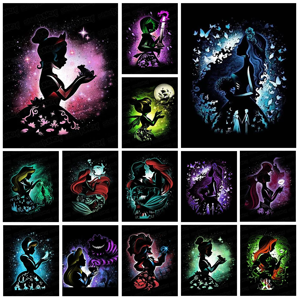 5D-DIY-Disney-Princess-Square-Diamond-Painting-Kit-Cartoon-Girl-Beauty ...