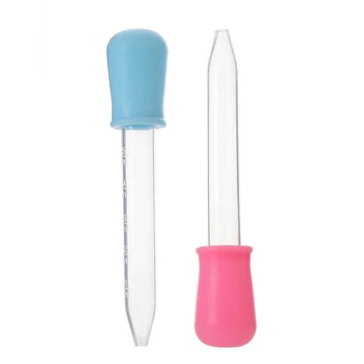 COUVERTS BEBE,Blue--Pipette compte gouttes en Silicone pour bébé, 1-2-3 ...