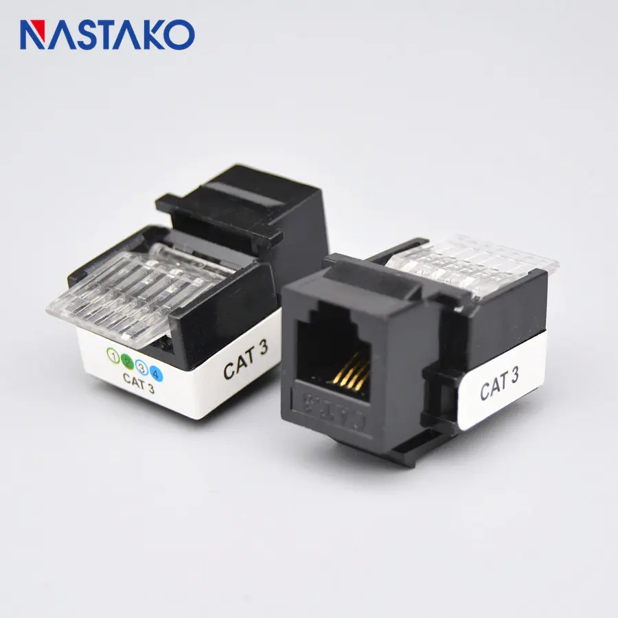 6pcs-Pack-RJ11-CAT3-Keystone-Jack-Connector-Telephone-Module-Adapter ...