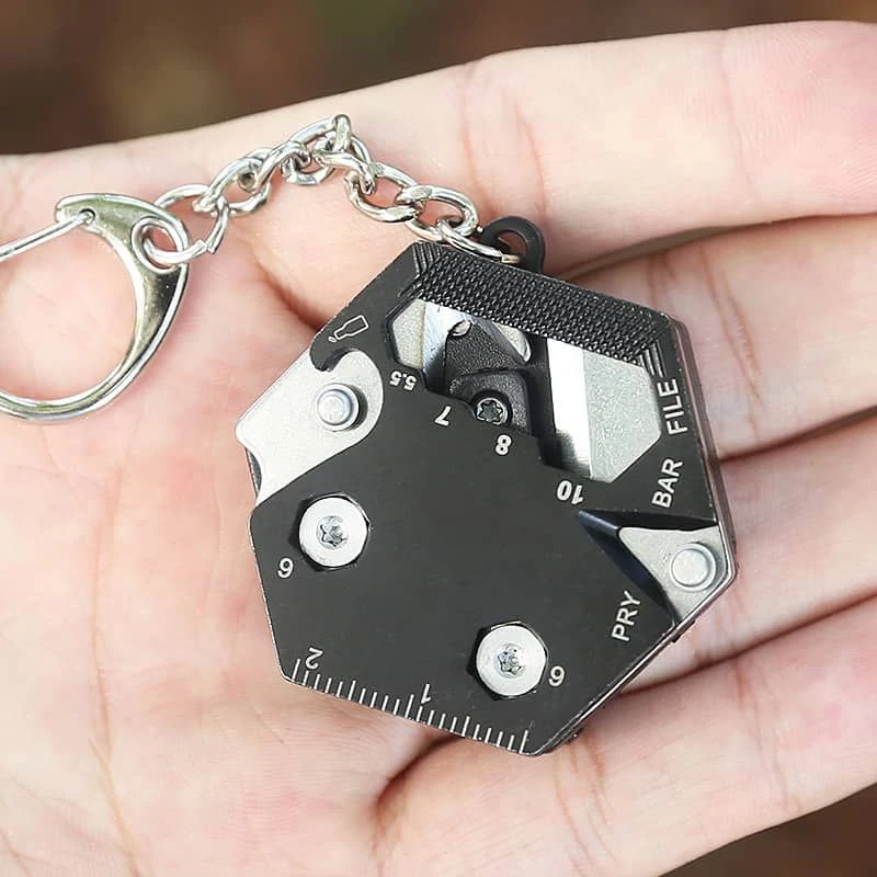Multifunctional Hexagon Coin Outdoor EDC Tool Hexagon Folding Coin ...