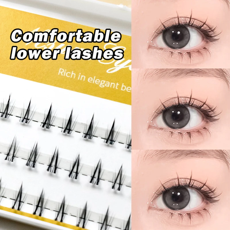 Fake-Lashes-5-7mm-Air-Lower-Eyelashes-Fairy-Segmented-Natural-Under ...