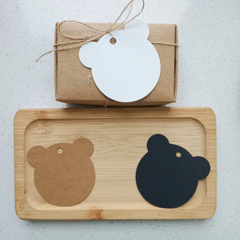 Bear Shape Kraft Paper Tags Price Label For Clothing Hang Note Blank ...