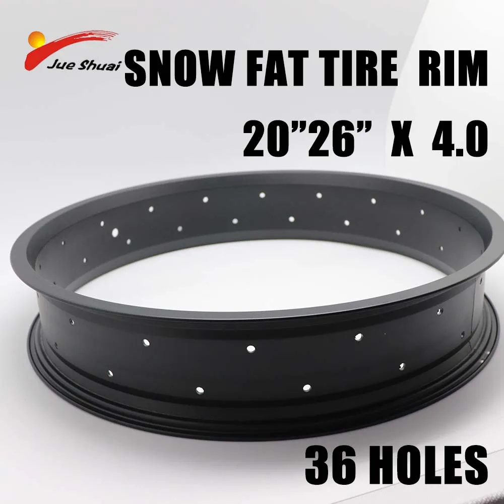 2PCS 26inch Snow Bike Fat Tire Rims Wheel Rim 4.0 36H Aluminum Alloy ...