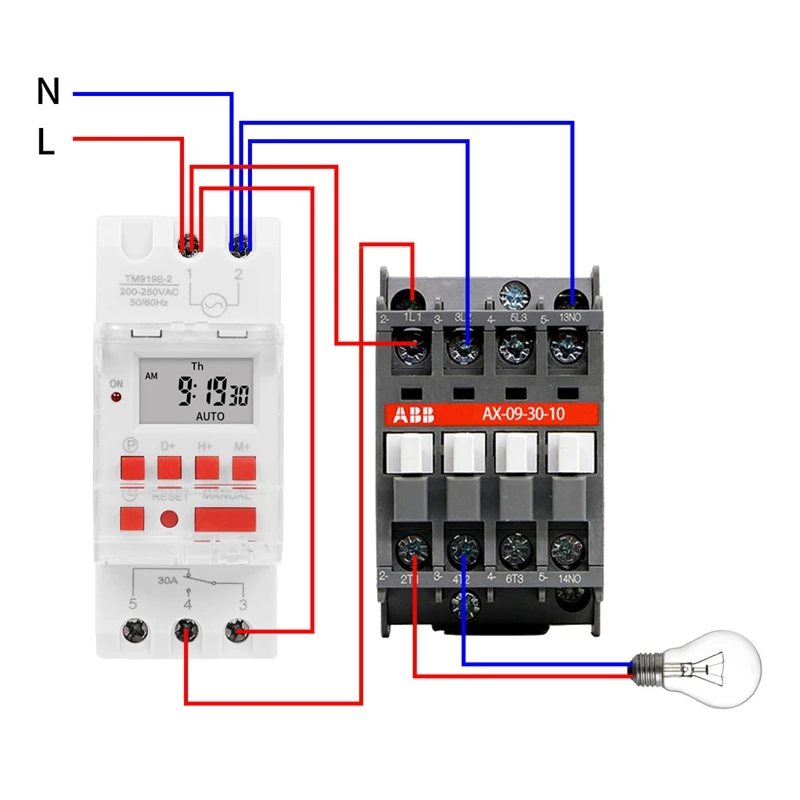 Sinotimer Tm919b 220v 30a Programmable Digital Timer Switch Din Automatic Cycle Timing