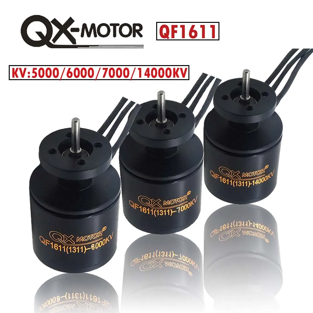 QX-Motor 2s 3s 4s lipo Brushless Motor QF1611 5000KV 6000KV 7000KV ...