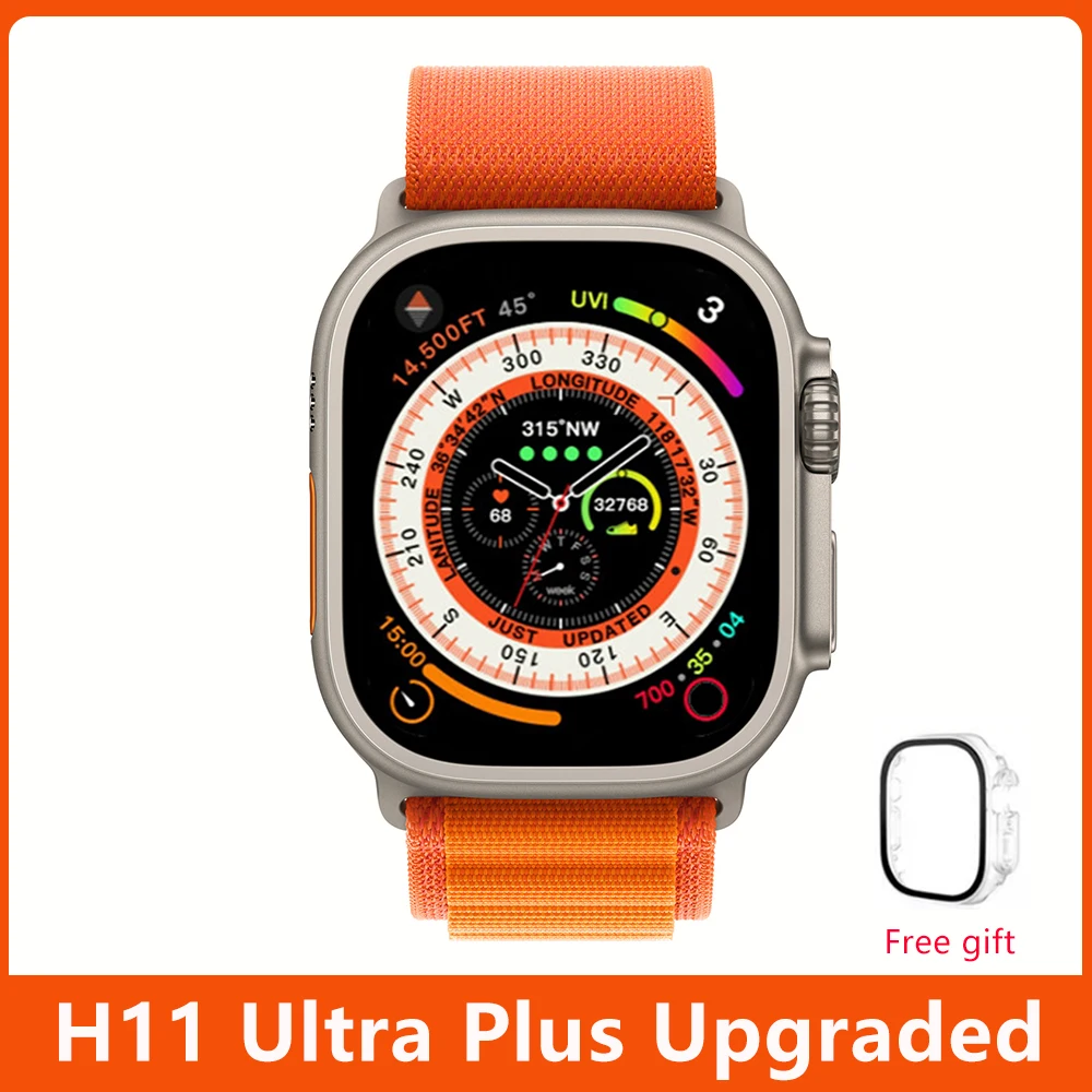 H11 Ultra Plus Upgraded Smart Watch Men 49mm 2.0 Inch Screen Bluetooth ...