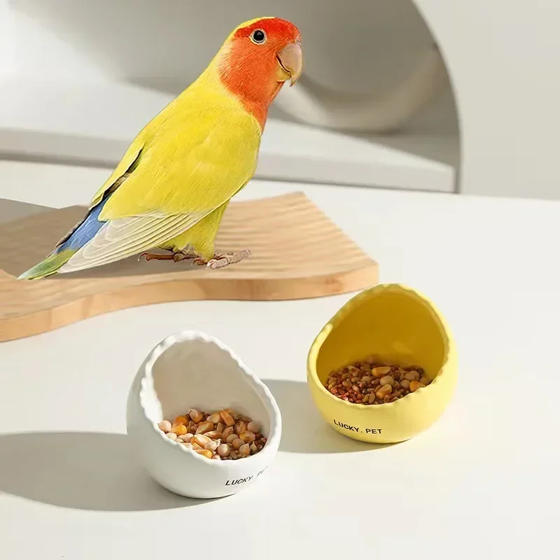 Ceramic-Feeder-Bird-Food-Trough-Bird-Bowl-Bird-Feeder-Sunscreen-Leak ...