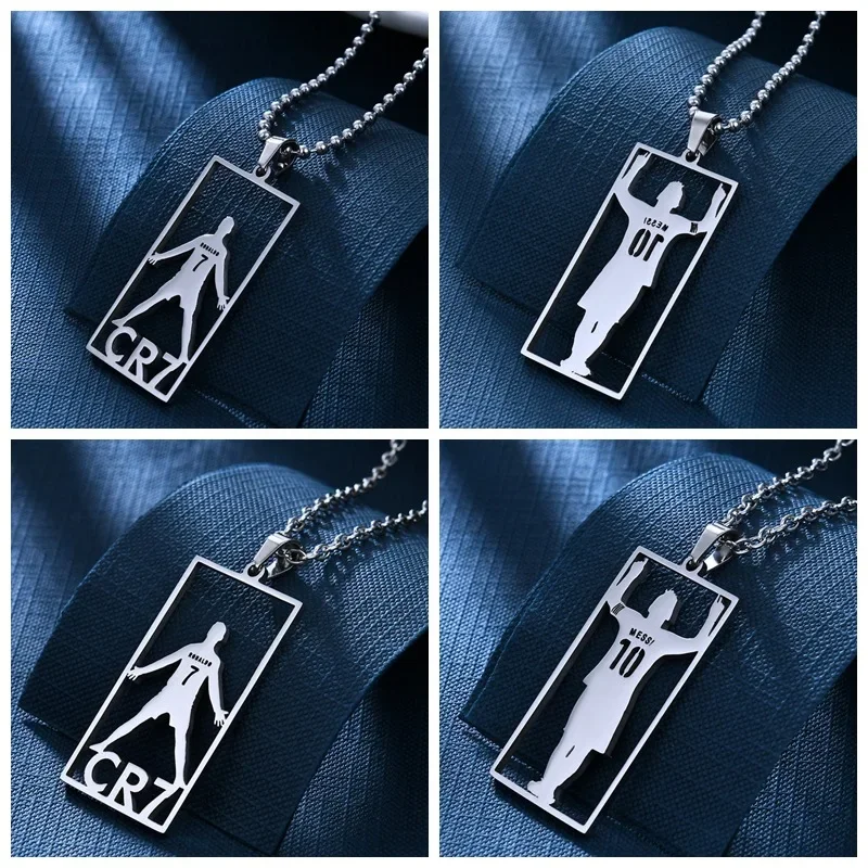 CR7-Messi-Stainless-Steel-Necklace-Football-Soccer-Star-Cristiano ...