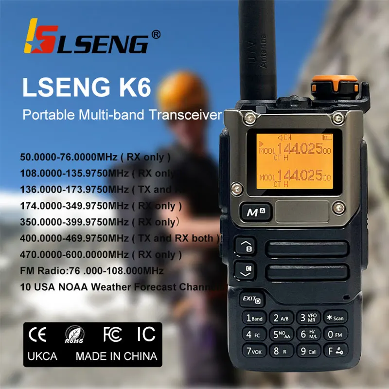 LSENG-walkie-talkie-UV-K6-de-200CH-5W-NOAA-Radio-FM-UHF-VHF-Scrambler ...