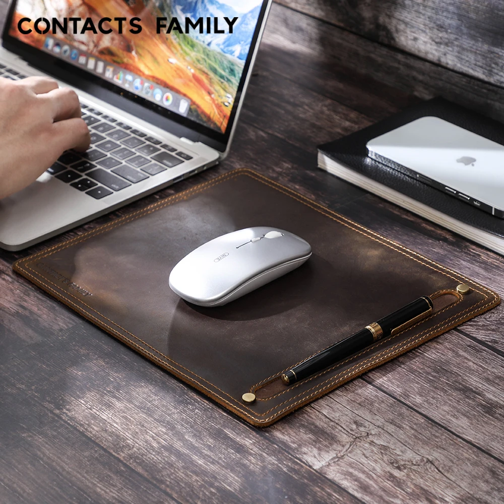 CONTACT-S-FAMILY-Anti-Slip-Mouse-Pad-Mat-Laptop-Nubuck-Leather-with-Pen ...