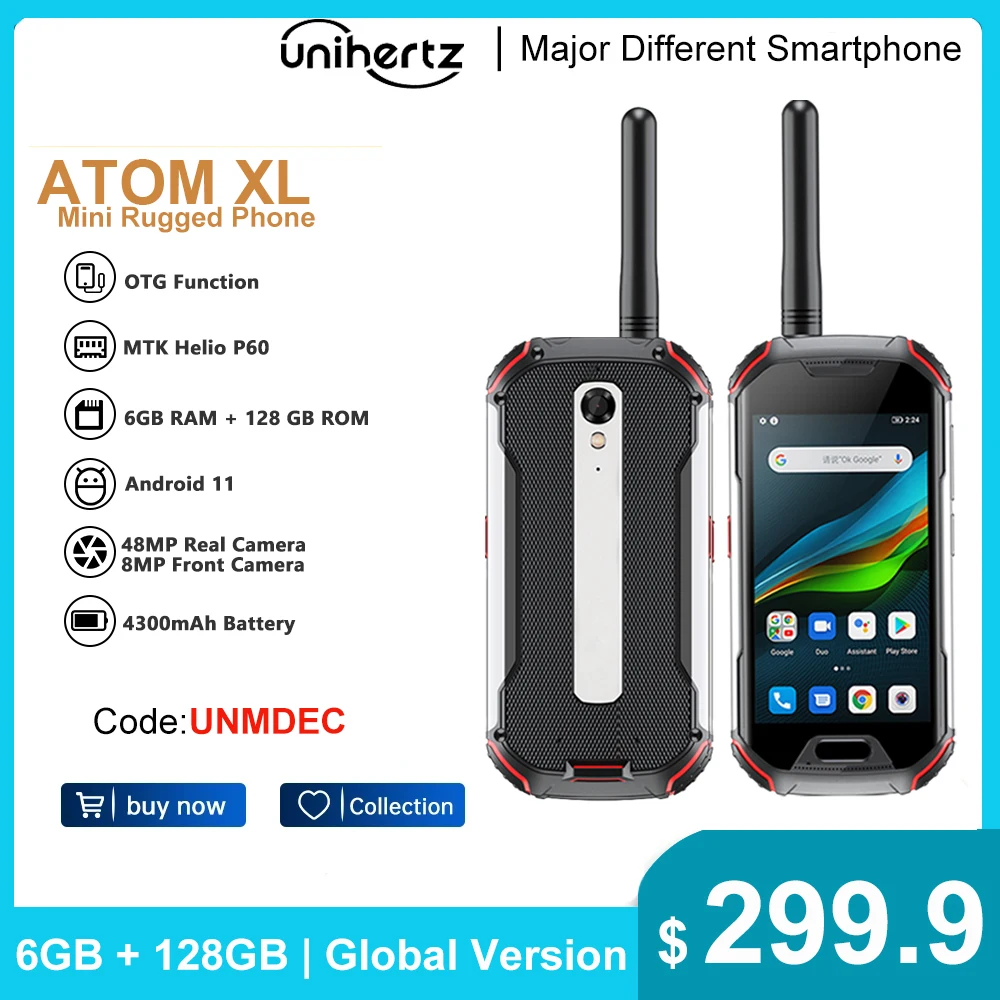 Unihertz-Atom-L-XL-Rugged-Waterproof-Unlocked-Smartphone-6GB-128GB ...