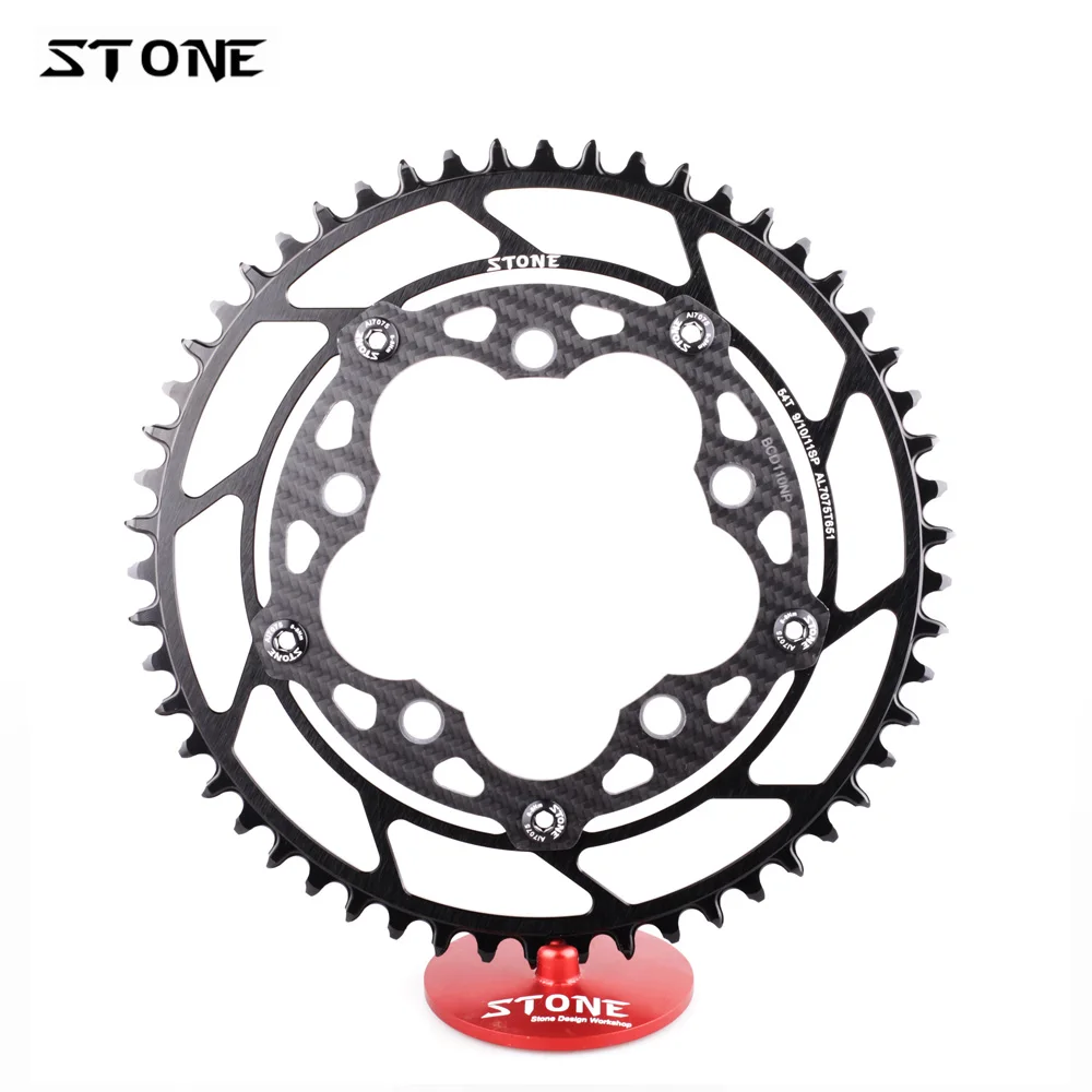 STONE Carbon Alloy Chainring BCD110 110mm for 5 Arms Bolts Cranks Road ...