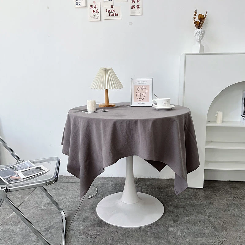 Cotton Linen Tablecloth | Table Covers Cotton | Fabric Table Cover ...