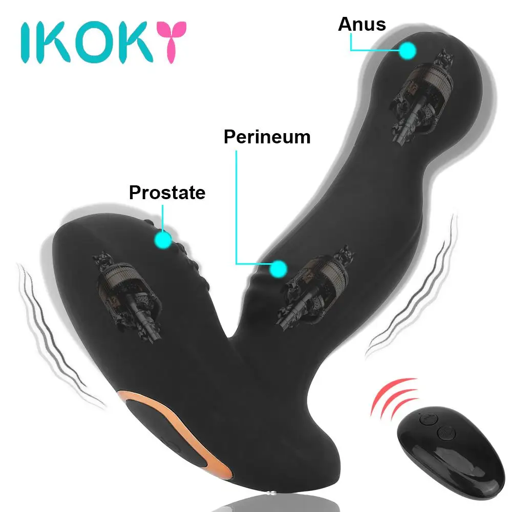 Ikoky Butt Plug Anal Vaginal Stimulator Wireless Remote Control