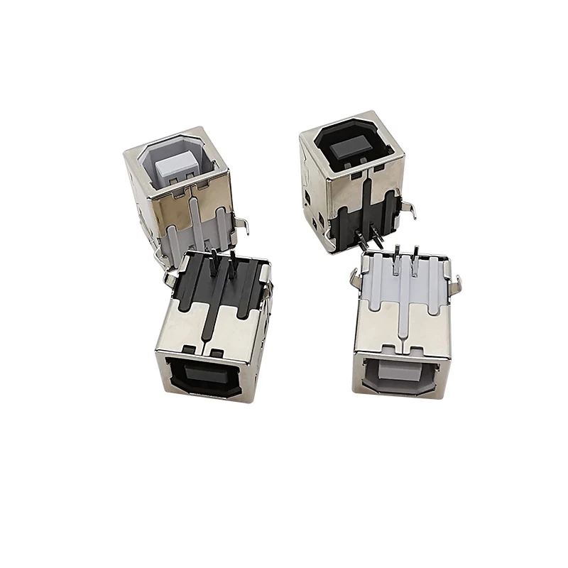 10Pcs USB Type B Female Port 4 Pin Right Angle Connector D-Shaped ...
