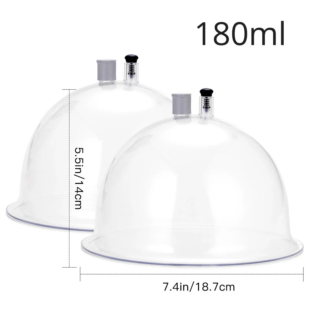 Massager Suction Cup Female Breast Enlargement Cups Transparent 3 Sizes ...