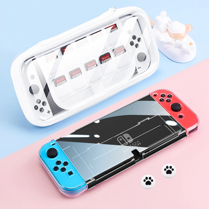 Crystal Clear Case Kit for Nintendo Switch Oled Carrying Travel ...