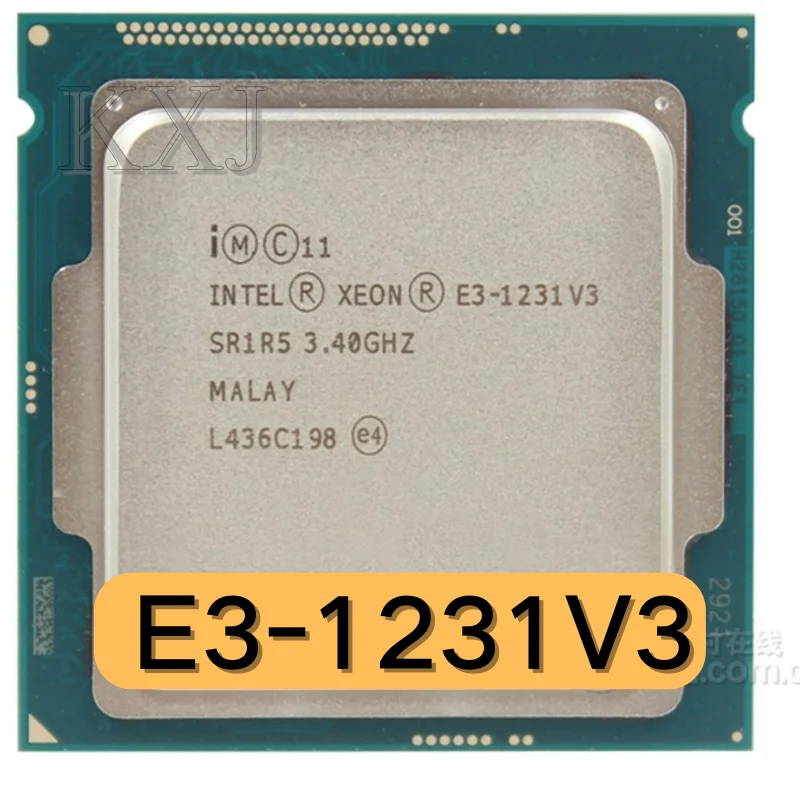 Intel Xeon E3 1231V3 E3 1231 V3 3.4GHz dört çekirdekli LGA 1150 ...