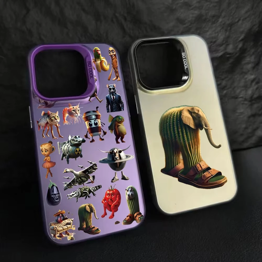 Abstract ITALIAN BRAINROT Phone Case For iPhone 17 16e 16 15 14 13 12 ...