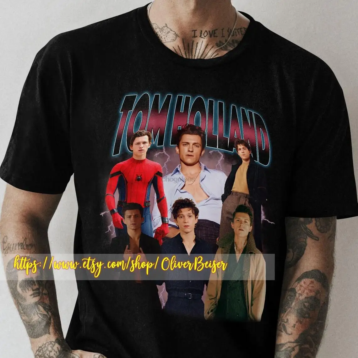 Tom-Holland-moletom-bootleg-vintage-unisex-Tom-Holland-camisa-gr-fica ...