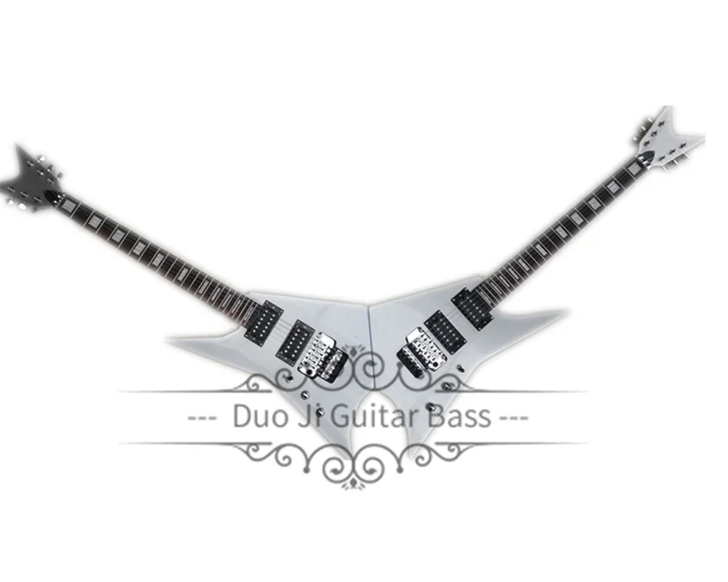 Double Neck Electric Guitar Left Hand Guitar Basswood Body Rosewood ...