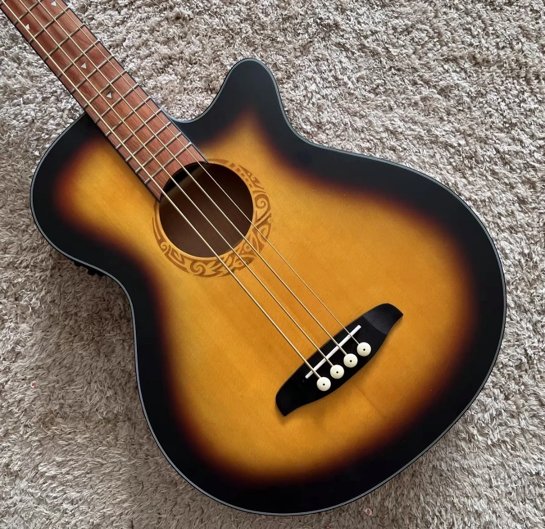 4-String-Electric-box-Acoustic-Bass-40-Inch-ASH-swamp-spruce-Acoustic ...