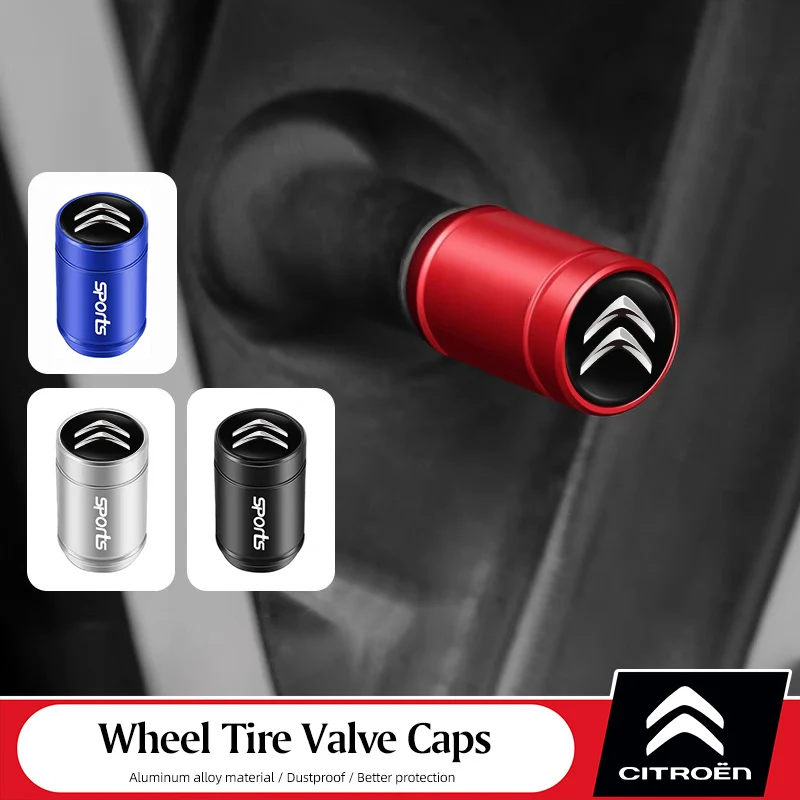 Car Wheel Tire Valve Stem Cover Dustproof Cap Accessories For Citroen ...