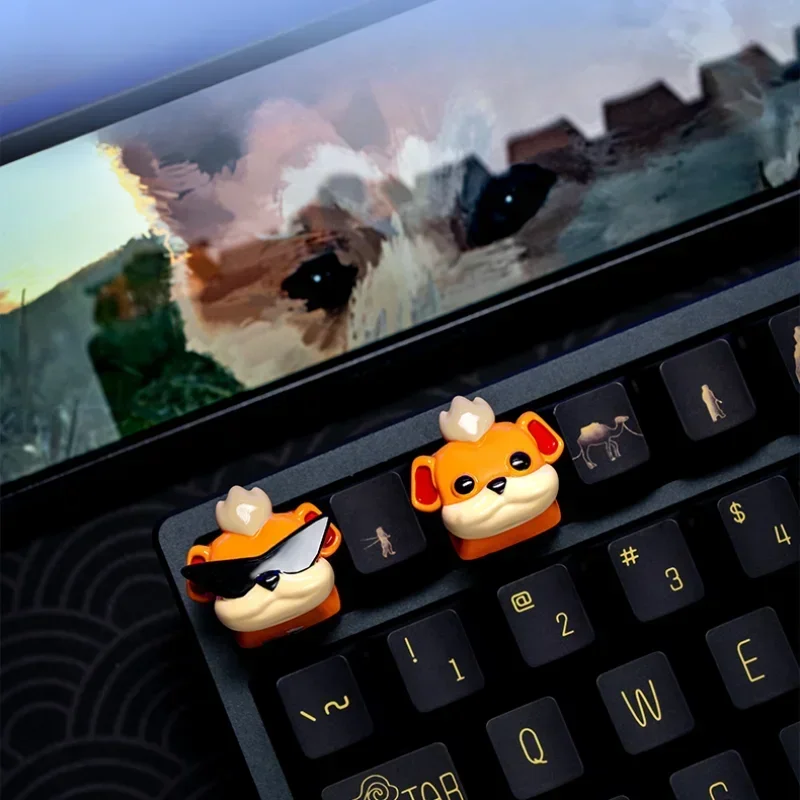Original-Cartoon-Cute-Puppy-Keycaps-Artisan-Anime-Resin-Keyboard-Cap ...