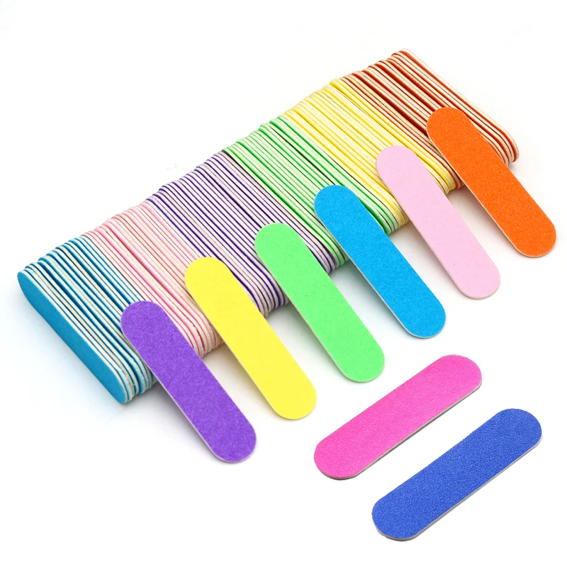 100-Pcs-Double-Side-Wood-Nail-Files-Disposable-Mini-Wooden-File-Emery ...