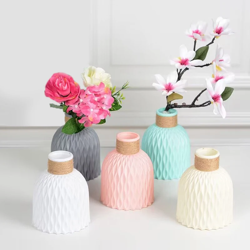 1PC-Water-Ripple-Plastic-Vase-Wave-Flower-Pot-Arrangement-Modern-Nordic ...