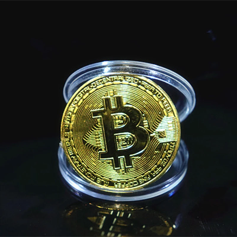 Collectible Art Collection Gift Bitcoin Coin Gold Plated Commemorative ...
