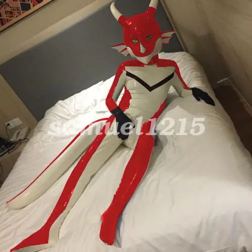 Latex-rubber-tight-jumpsuit-fake-face-ball-Halloween-role-playing-fox ...