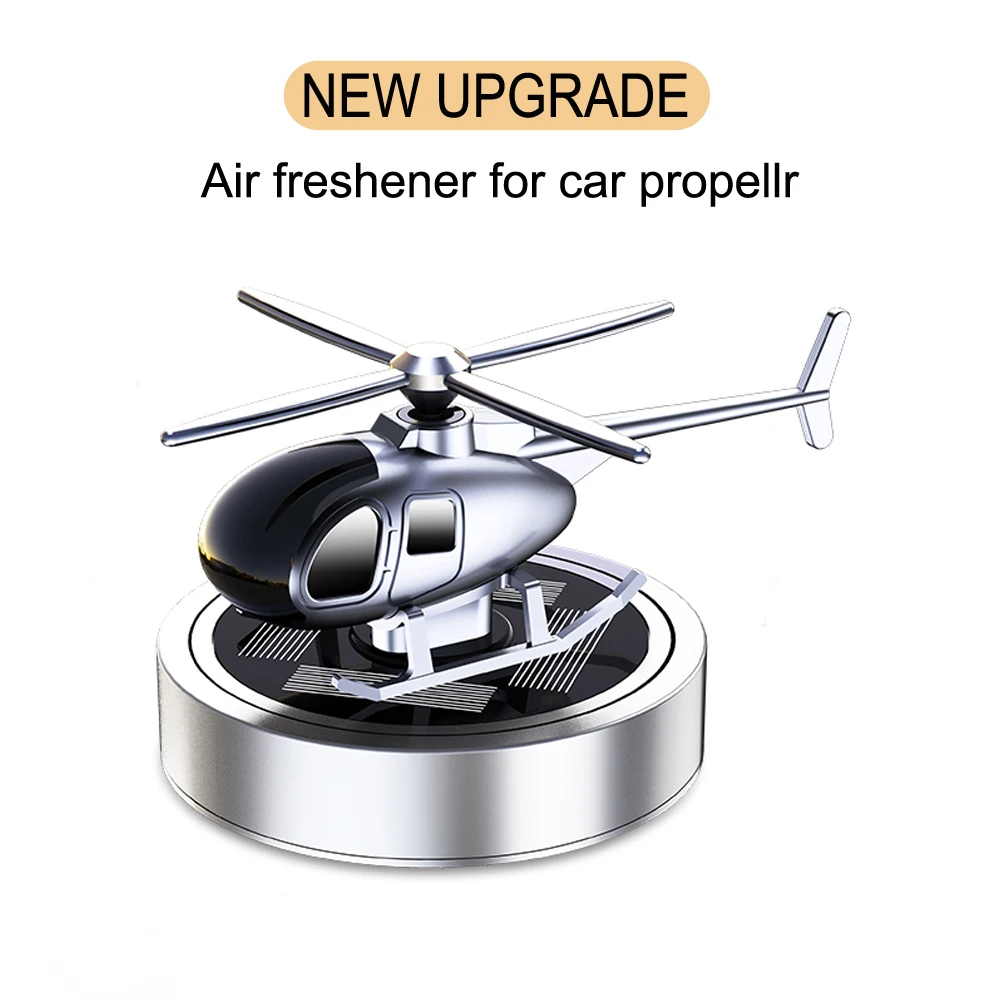 태양열 자동차 공기 청정기 헬리콥터 모델링 자동차 향수 자동차 인테리어 액세서리 프로펠러 회전 자동 향수 디퓨저 Aliexpress