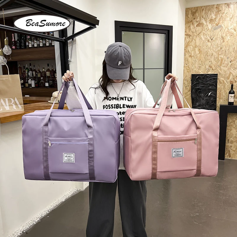 BeaSumore Large capacity students move Rolling Luggage folding Travel ...