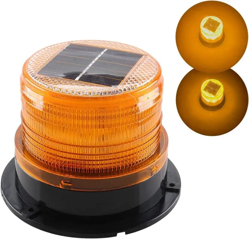 Solar-Power-LED-Beacon-Strobe-Light-12V-Amber-with-Magnetic-Base ...