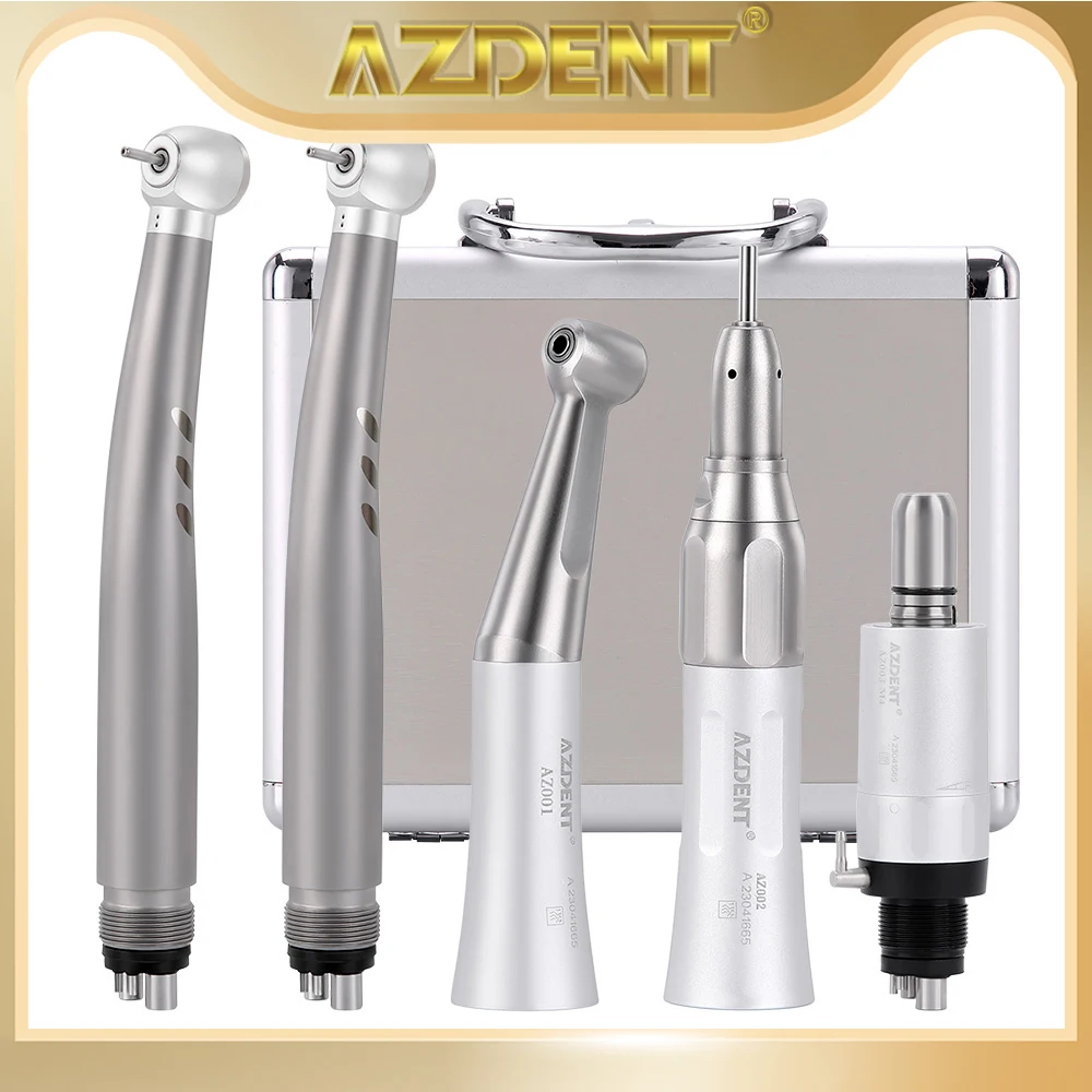 AZDENT-Dental-High-Low-Speed-Handpiece-Set-2-4-Holes-Ring-LED-Lamp ...