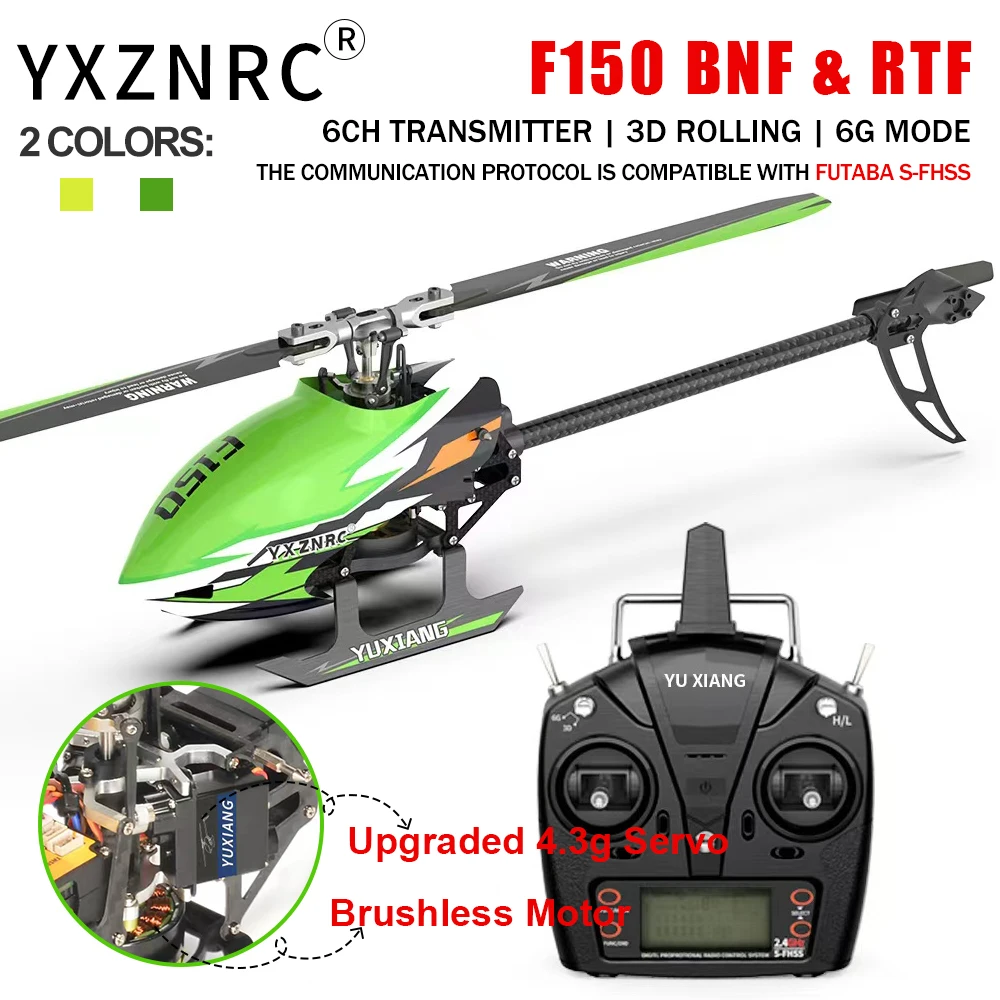 YXZNRC-F150-RC-Helicopter-2-4G-6CH-6-Axis-Gyro-3D6G-Direct-Drive ...
