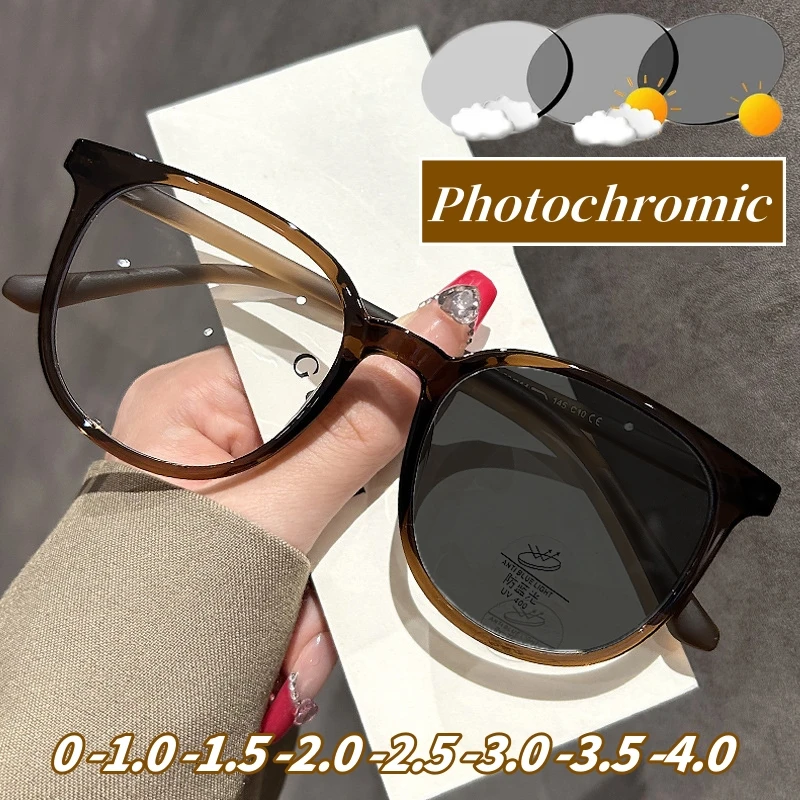 Ladies-Intelligent-Photochromic-Minus-Diopter-Glasses-Outdoor-Color ...
