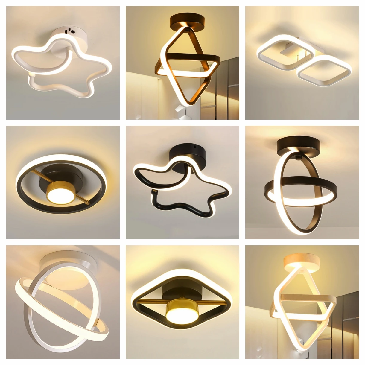 Modern Led Aisle Light Ceiling Lights Bedside Spiral Night Light ...