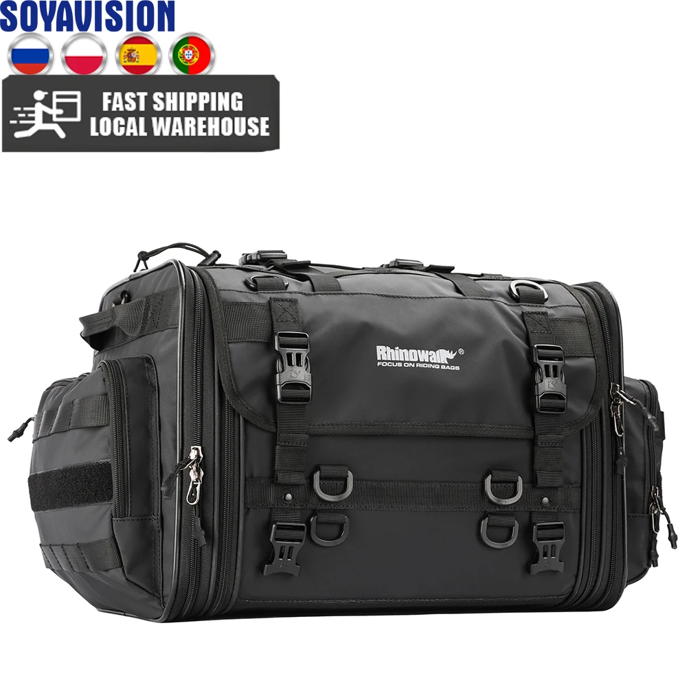 Waterproof Motorcycle Rear Tail Bag Travel Dry Bag Moto 40L/60L ...