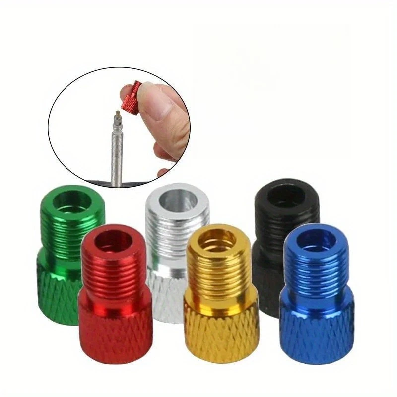 4PCS Aluminum Alloy Bike Valve Adapter Convert Presta To Schrader Valve ...