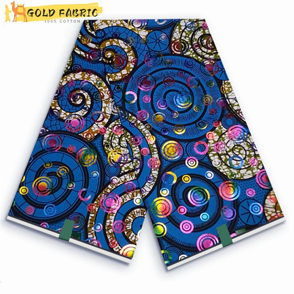 African-Wax-Fabric-Gold-Powder-Wax-Veritable-100-Cotton-Real-Nigerian ...