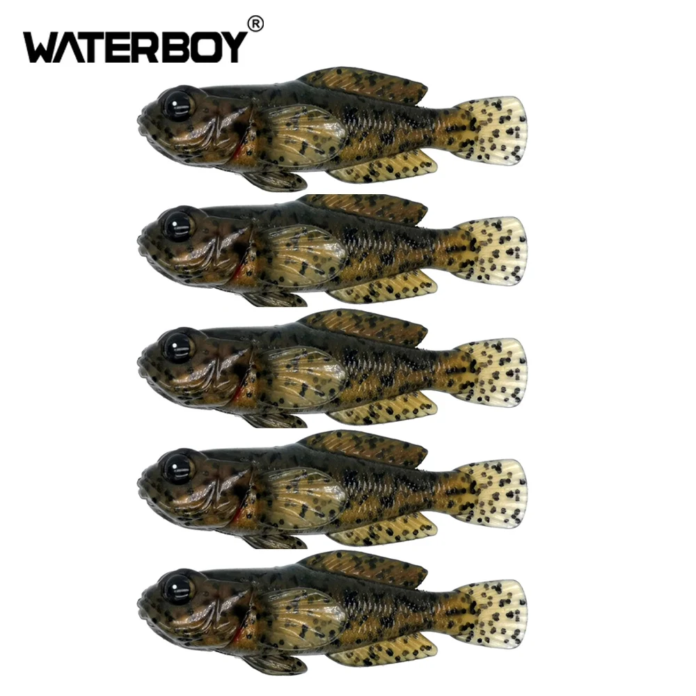 5pcs/Pack 75mm 9.3g Goby Soft Bait 0.33oz 3inch Swimbait Finest ...
