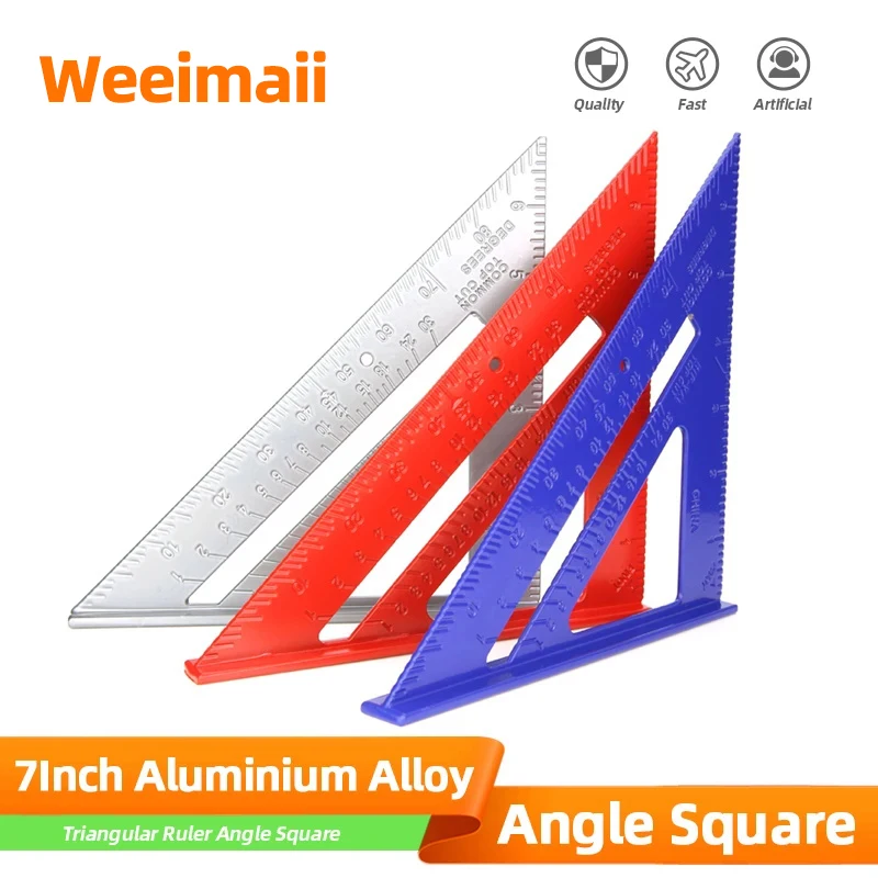 Triangular-Ruler-7Inch-Aluminium-Alloy-Woodworking-Set-Square-Measuring ...