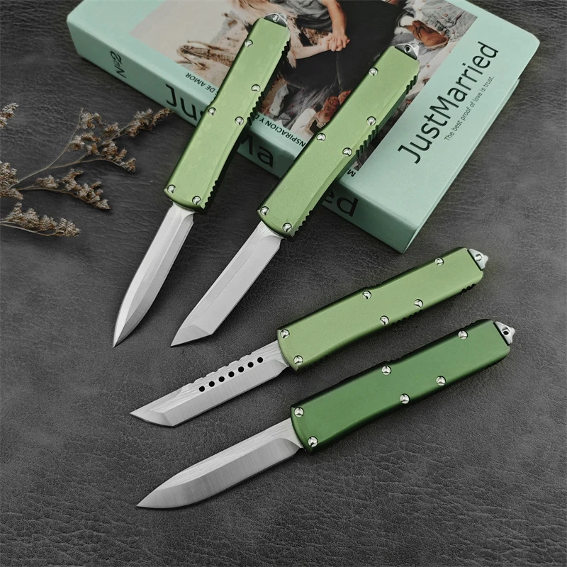 Green-Series-Tactical-Mic-AU-TO-Pocket-Knife-D2-Blade-Aluminium-Handle ...