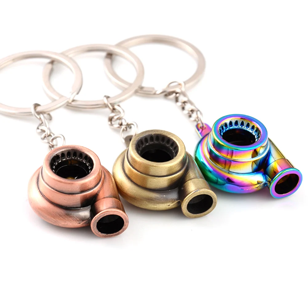 Car-Turbo-Turbocharger-Keychain-Zinc-Alloy-Metal-Keyring-Spinning-Mini ...