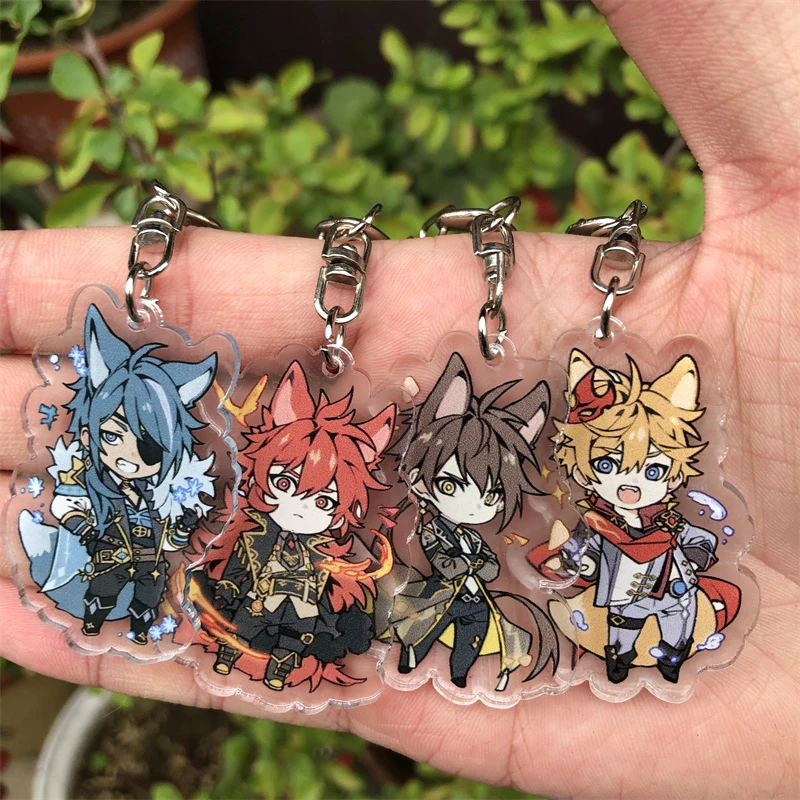 Game Genshin Impact Morax Tartaglia Keychain Kaiya Badge Accessories ...