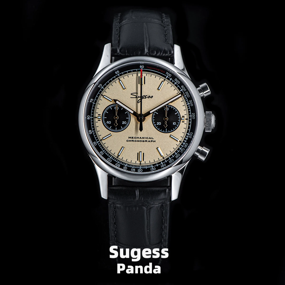 40mm-Men-Army-Watch-1963-Pilot-Mechanical-Sugess-Panda-Wristwatch ...