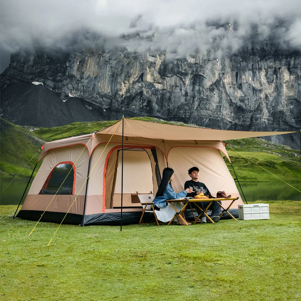 Gofun-096-PRO-Park-Waterproof-Family-Camping-Tent-Cheap-4-6-Persons-Two ...