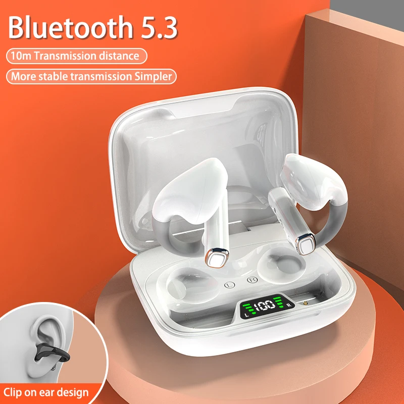 TWS-Wireless-Headphones-Bluetooth-5-3-Bone-Conduction-Earphones-Earclip ...